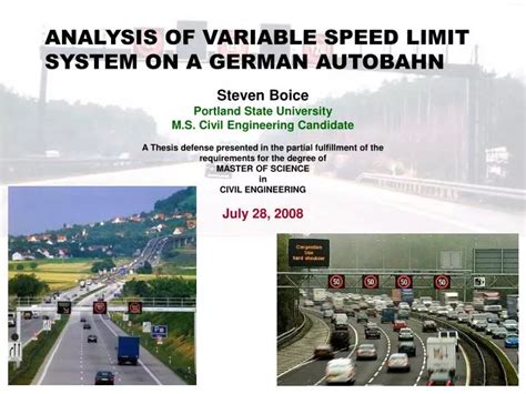 Ppt Analysis Of Variable Speed Limit System On A German Autobahn Powerpoint Presentation Id