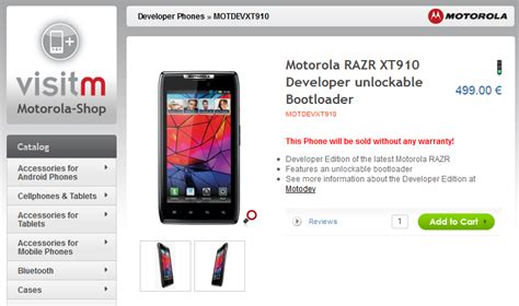 Updated Motorola Announces Developer Edition RAZR With Unlockable Bootloader Headed To