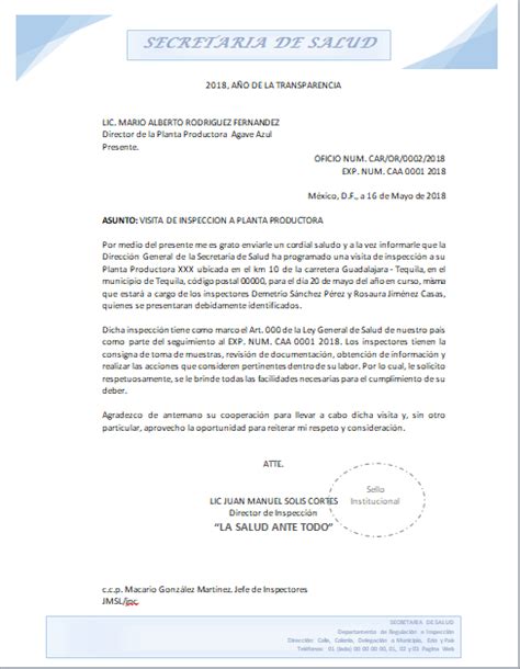 Oficios Con Copia Ejemplos Rafik Pirogov