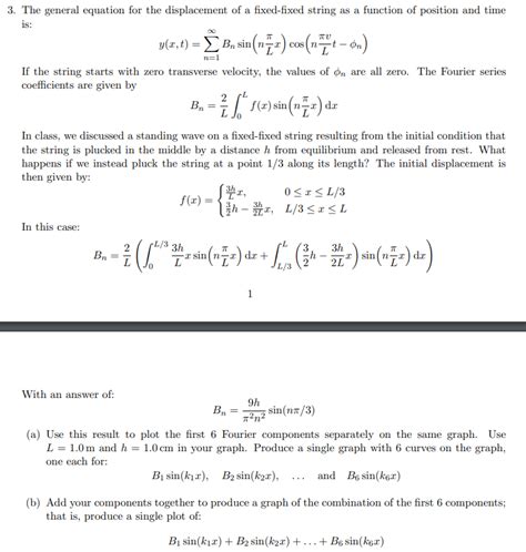 solved the general equation for the displacement of a