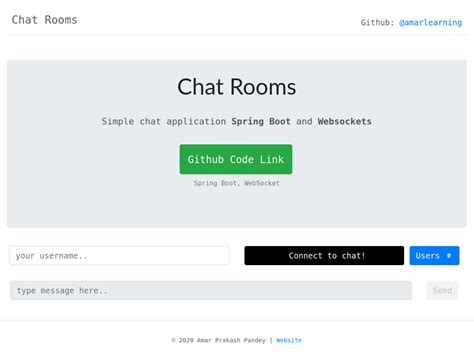GitHub Amarlearning Chat Rooms Real Time Public Private Chat Application Using Spring Boot