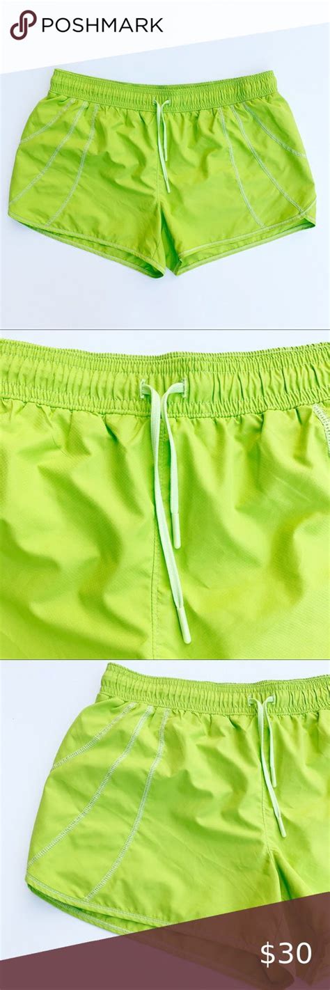 Athleta Lime Green Running Shorts Linen Shorts Women Athleta Running