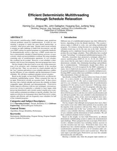 Efficient Deterministic Multithreading Through Schedule Relaxation