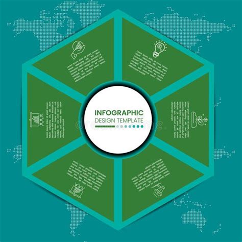Business Data Visualization Circle Vector Infographic Template Design With Process Chart And