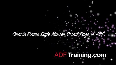 oracle forms style master detail page in oracle adf by