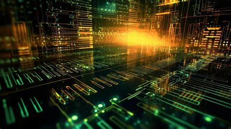 Tech Savvy Programmer Immersed In A Virtual World With Enigmatic Green