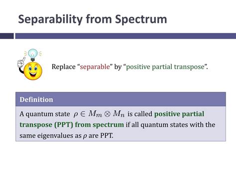 Ppt T He Separability Problem And Its Variants In Quantum