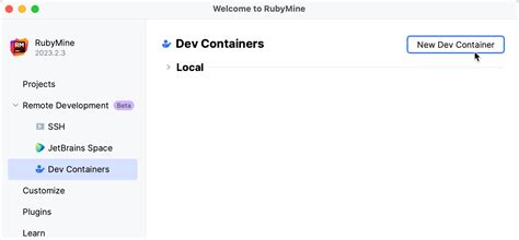 Dev Containers Rubymine Documentation