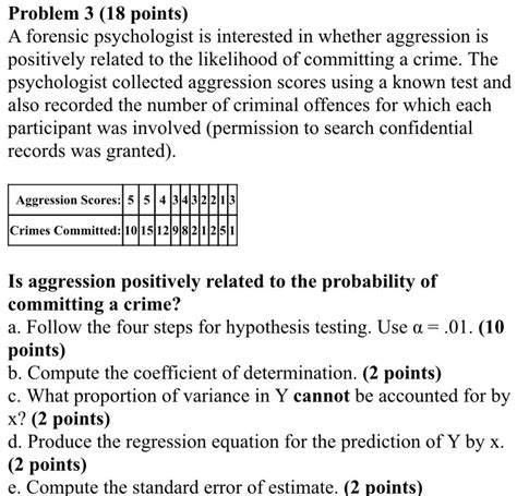 solved problem 3 18 points a forensic psychologist is