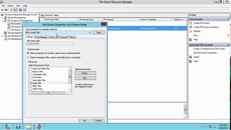 Configuring File Screening Using Fsrm In Windows Server 2012 Youtube