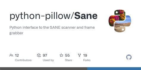Github Python Pillow Sane Python Interface To The Sane Scanner And Frame Grabber