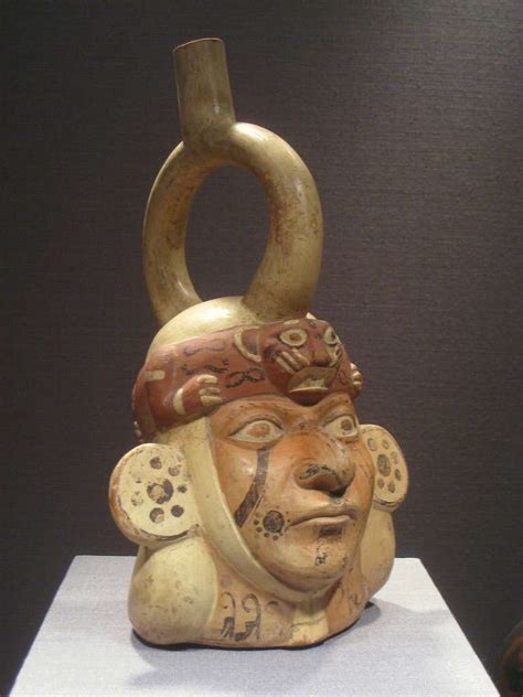 Moche Portrait Head Vessel Moche Portrait Vessel Hi Res Stock