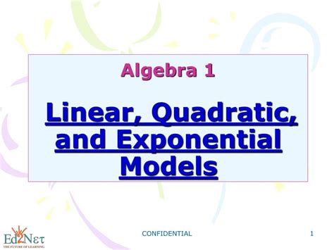 PPT Algebra Linear Quadratic And Exponential Models PowerPoint Presentation ID