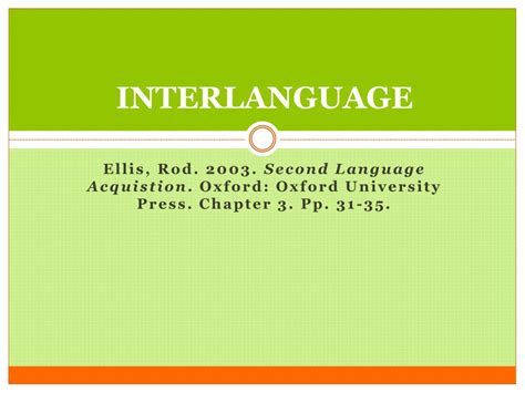 Ppt Interlanguage Powerpoint Presentation Free Download Id2161507