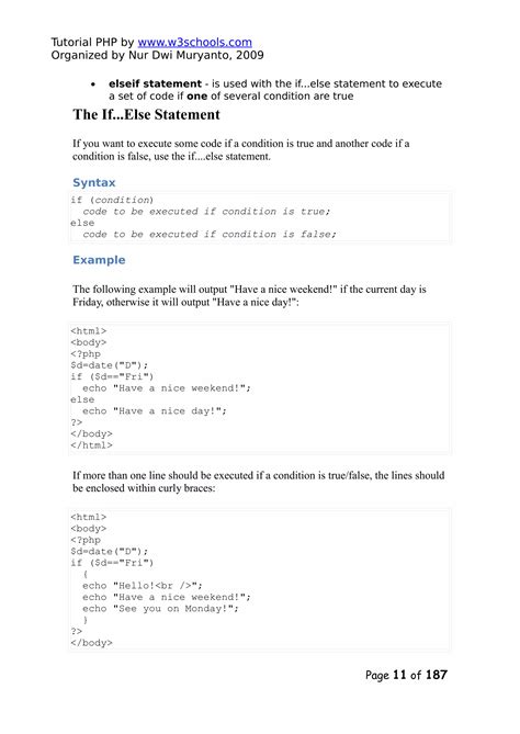 Php Tutorialw3schools Pdf