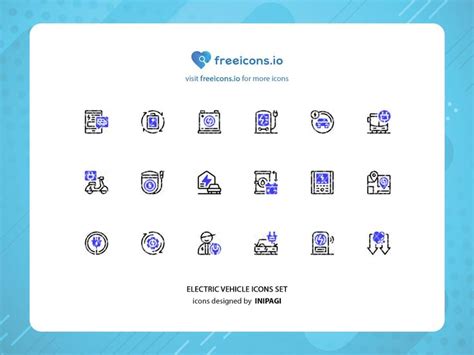 Electric Vehicle Icon Set