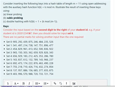 Solved Consider Inserting The Following Keys Into A Hash