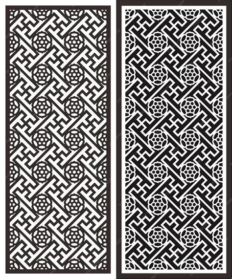 Premium Vector Vector Laser Cutting Fence Motifs