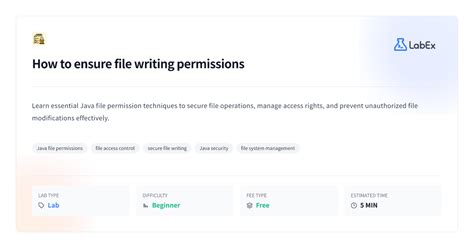 How To Ensure File Writing Permissions Labex