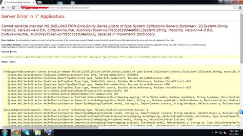 cannot serialize member in iis7 stack overflow