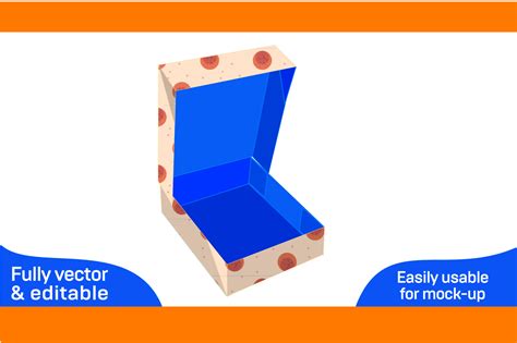 Folding 6 Corner Packaging Box Dieline Template And 3d Render File With 3d Box 3d Box 22733096