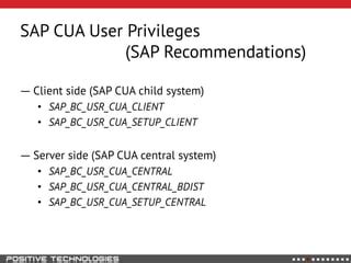 Вектор атаки на SAP система CUA PPTX Operating Systems Computer