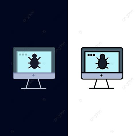 Bug Code Vector Art PNG Monitor Background Bug Business Code Worm Blue Monitor PNG Image For