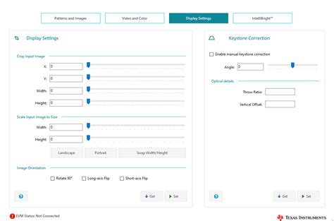 Dlp2010evm Lc Vertical Offset Of The Projection And Trigger In