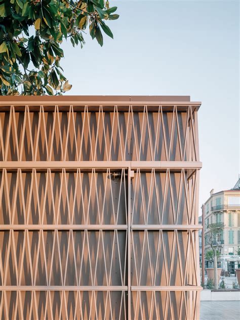 Heams And Michel Architectes Shrouds 7 Kiosks In Geometric Lattices