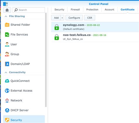 synology nas and let s encrypt again