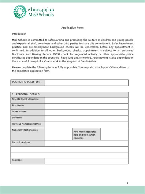Misk Schools Job Application Pdf Justice Crime And Violence