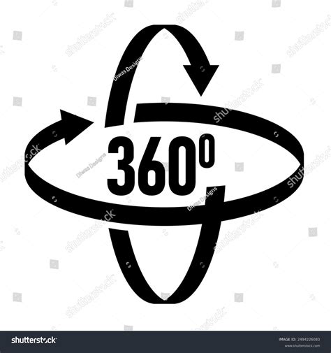 360 rotation icon flat vector illustration stock vector royalty free
