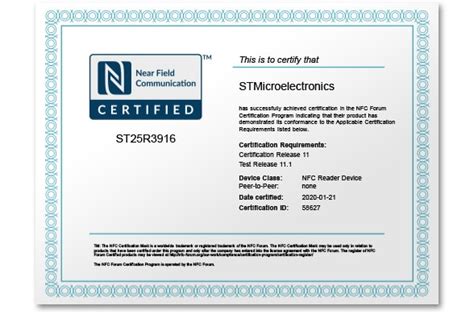 St Gains Nfc Forum Certification For High Performance Nfc And Contactless Payments Reader • Nfcw