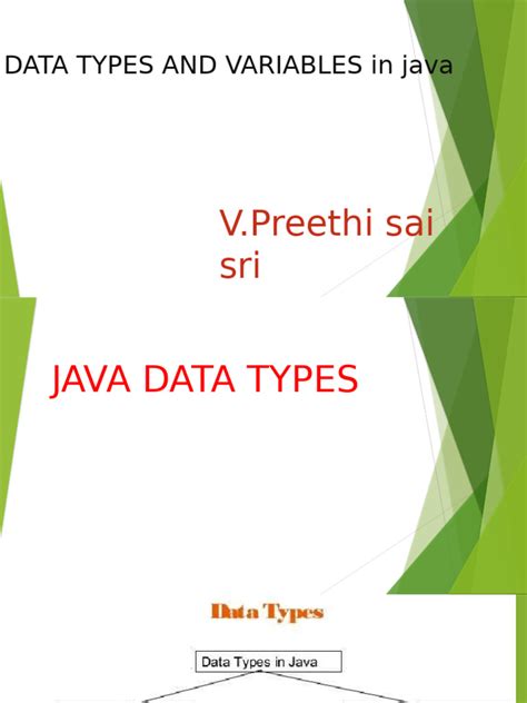 Data Types And Variables In Java Java Pdf Data Type Variable Computer Science