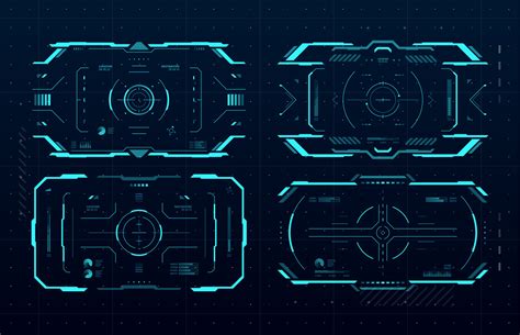 HUD Aim Control Frame Interface Target Screen Ui Vector Art At Vecteezy