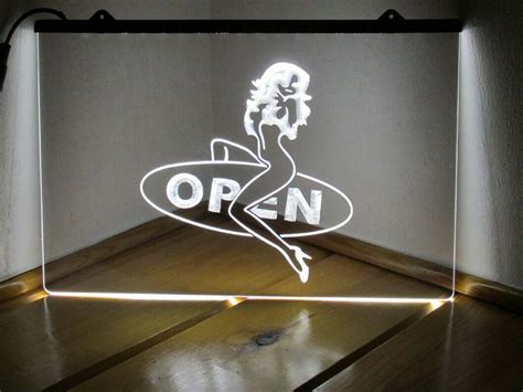 Open Sexy LED Neon Light Sign Home Decor Bar Craft Display Glowing Other Collectible Lighting