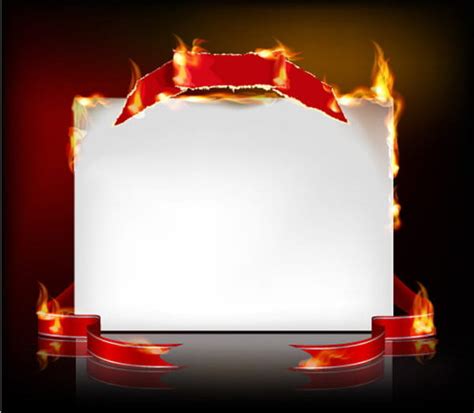 Api Efek Kertas Terbakar Bahan Vektor Uidownload