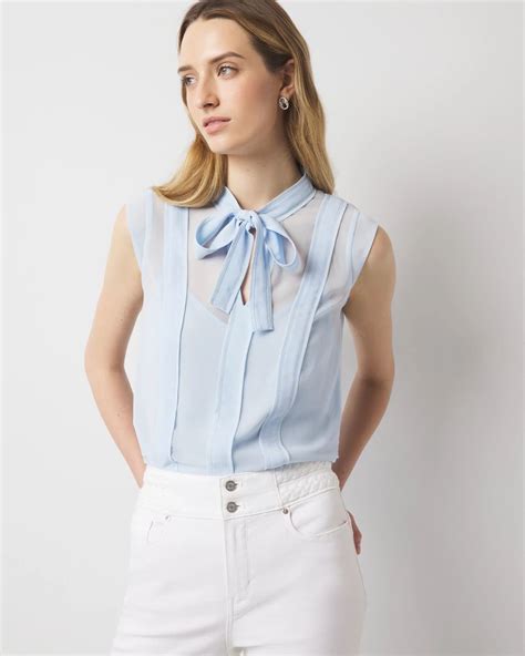 Tie Neck Shell White House Black Market