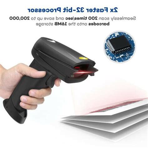 Automatic Wireless Wired Bluetooth Barcode Scanner Gun Handheld Laser