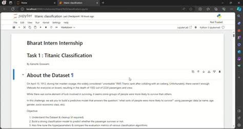 Kanishk Goswami On Linkedin Bharat Intern Titanic Classification Task