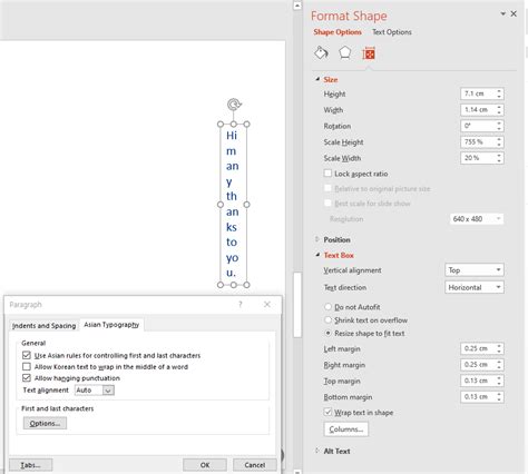 How Can I Prevent Wrapping In Any Sizes Of Textbox Microsoft Community