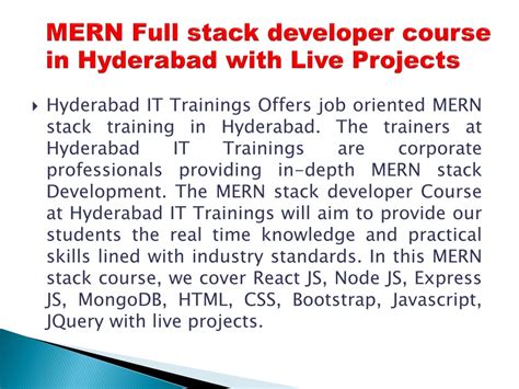 PPT MERN Full Stack Developer Course In Hyderabad PowerPoint