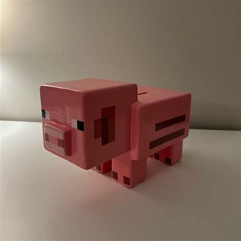 Cute Minecraft Pig Ceramic Piggy Bank