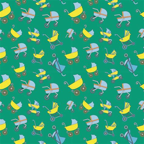 Stroller Pattern Seamless Cartoon Style 8778137 Vector Art At Vecteezy