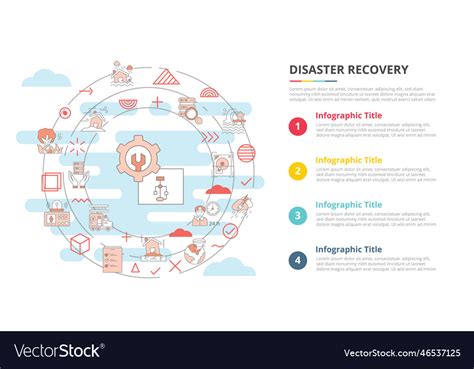 Disaster Recovery Concept For Infographic Vector Image