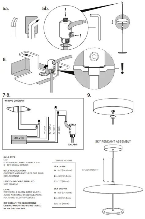 Pablo Sky Led Multi Light Pendant Light Installation Guide