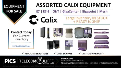 Assorted Calix Equipment Telecomcauliffe