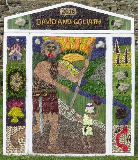 Well Dressing David And Goliath Stretton Handley Church Of England Primary School