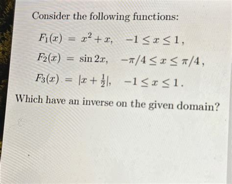 Solved Consider The Following Chegg Com