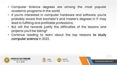 Ppt Reasons To Study Computer Science It Powerpoint Presentation Id